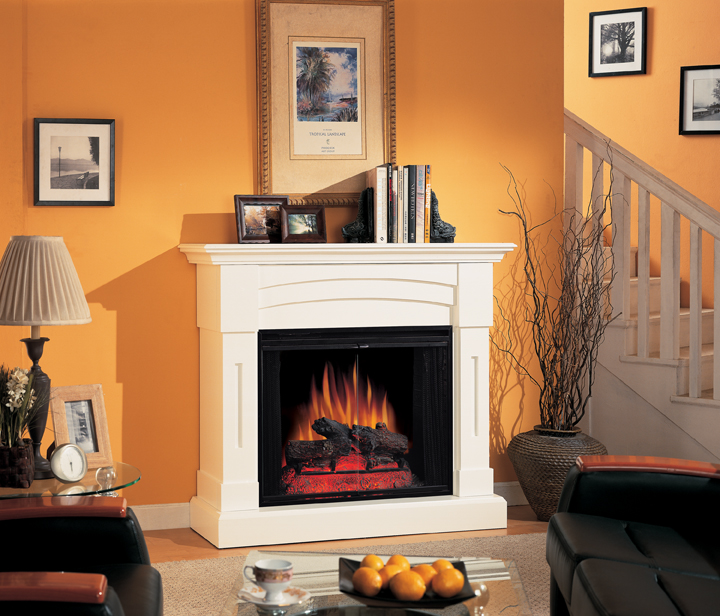Berkeley White Electric Fireplace 28 inch-Classic Flame 28WM500WHT at ...