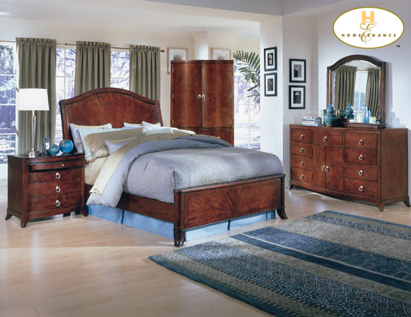 Homelegance Maltese Sleigh Bed with low Profile Footboard 958C-1 at ...
