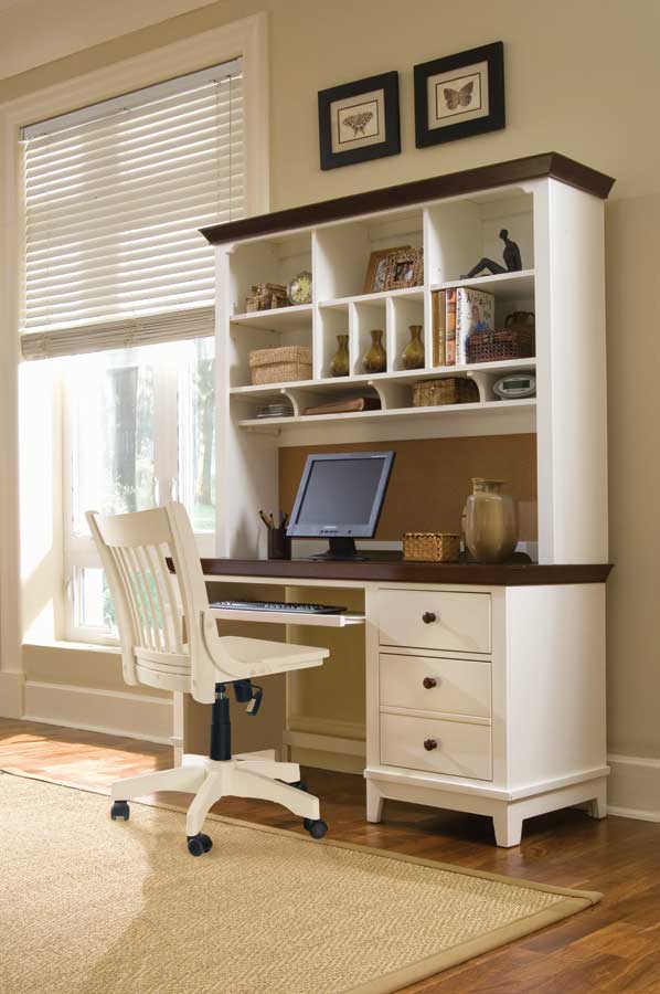 American Drew Sterling Pointe Computer Desk Set White H181-935WR at ...