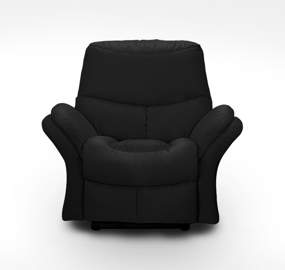 Armen Living Idaho Recliner Chair Black Leathermatch AL-LC85521BL at ...
