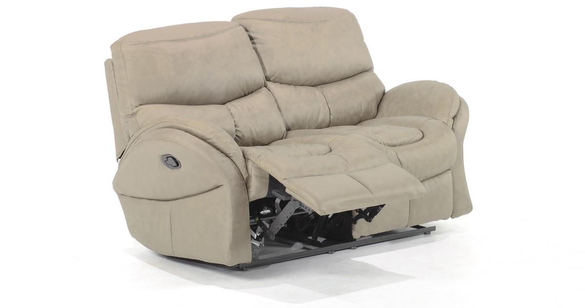 Armen Living Idaho Recliner Sofa Set Taupe Leathermatch AL-LC85523TA ...