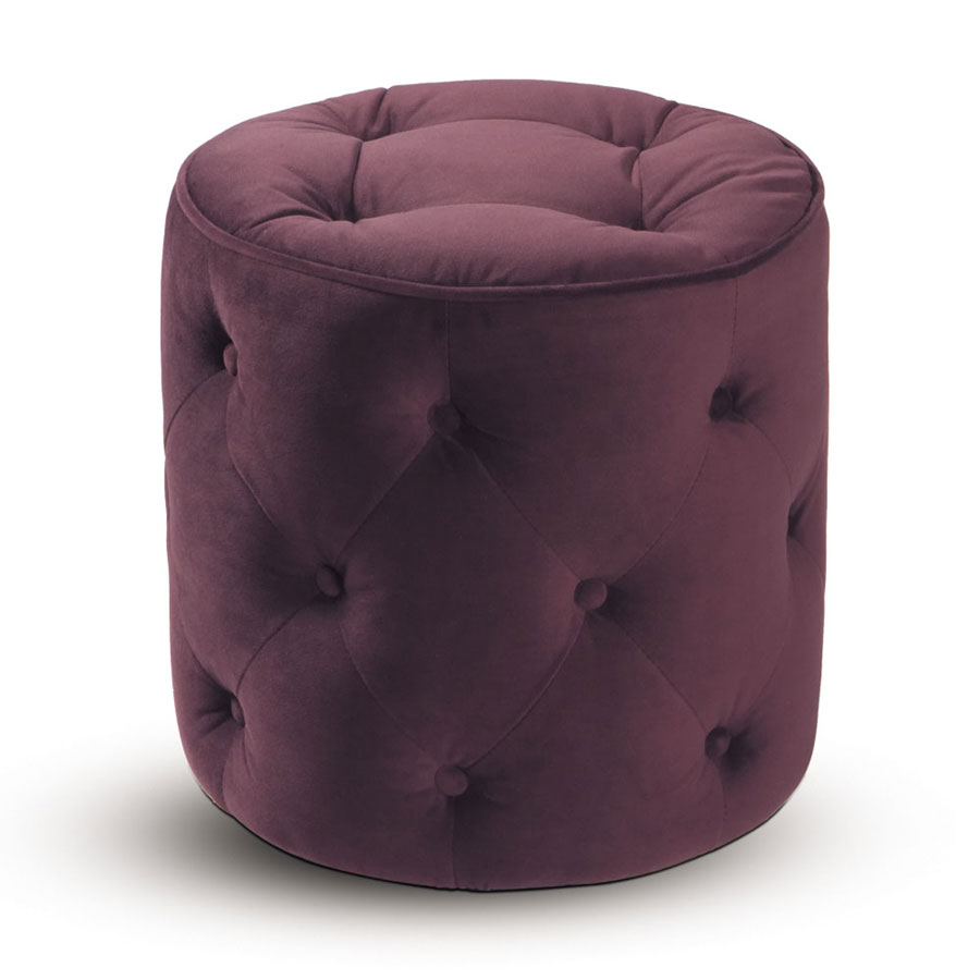 Avenue Six Curves Tufted Round Ottoman - Purple CVS905-P57 at ...