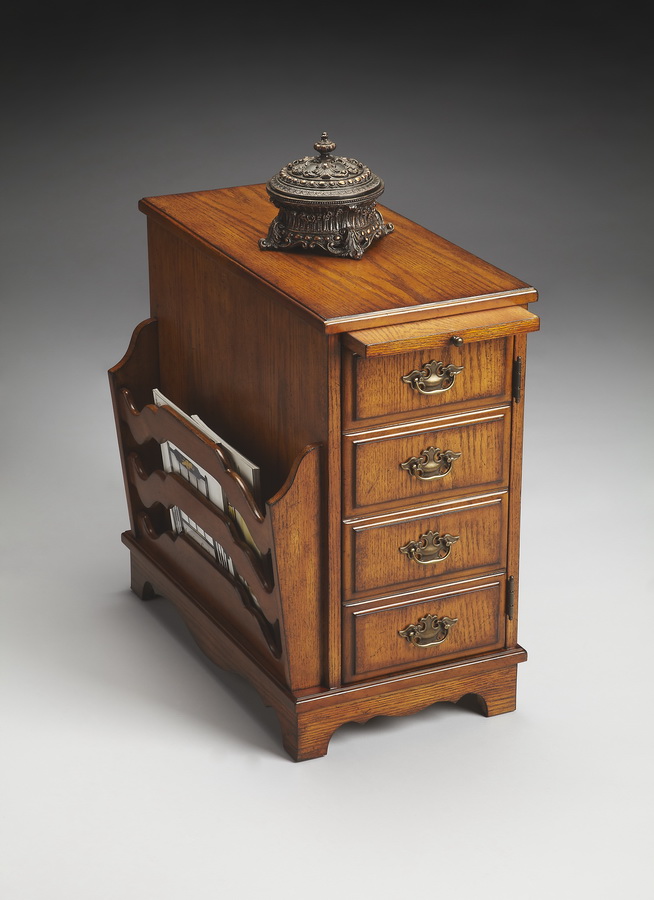 Butler 7038001 Vintage Oak Magazine Table BT-7038001 at Homelement.com