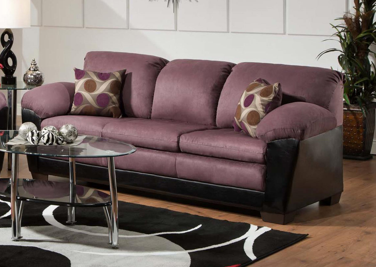 Chelsea Home Jerrico Sofa Set - Eggplant CHF-423220-05-Sofa-Set at ...