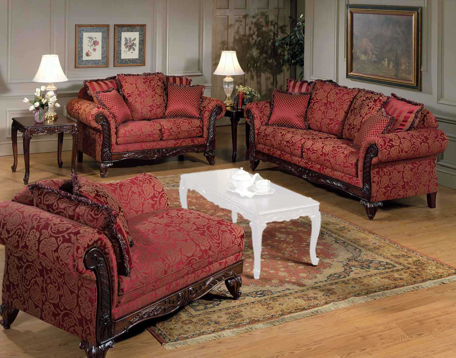 Chelsea Home Serta Tia Sofa Set - Base Momuntum Magenta CHF-6765011-MM ...