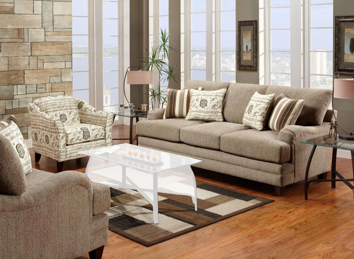 Chelsea Home Warren Sofa Set - Wampum Taupe/Geneva Taupe CHF-FS452-GT ...