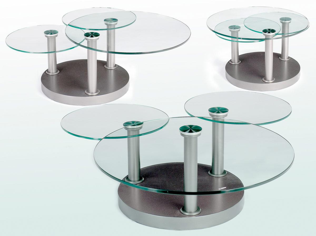 Chintaly Imports 8147 Three Tier Motion Cocktail Table CI-8147-CT at ...