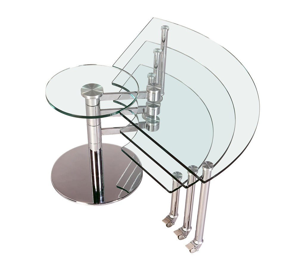 Chintaly Imports 8160 Three Level Motion Cocktail Table CI-8160-CT at ...