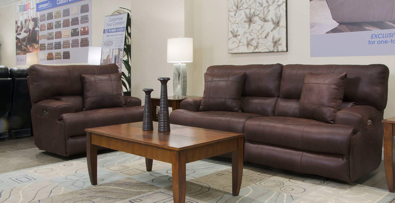 CatNapper Monaco Reclining Sofa Set - Dark Chocolate CN-2181115309-Sofa ...