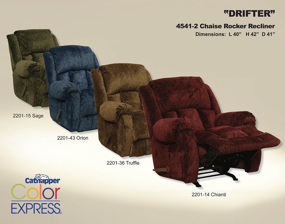 CatNapper Drifter Chaise Rocker Recliner CN-4541-2 at Homelement.com
