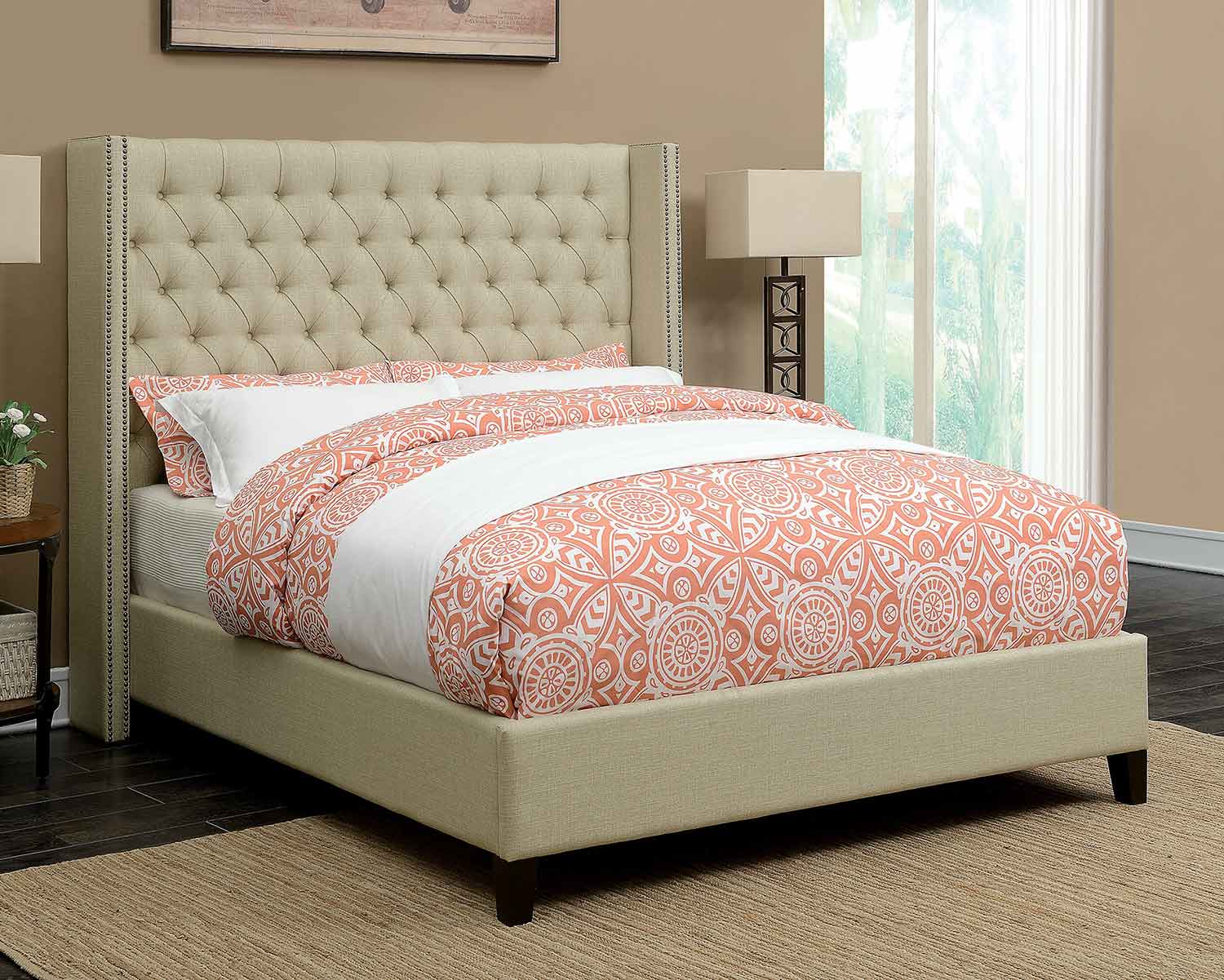 Coaster Benicia Bed - Beige 300706-Bed at Homelement.com