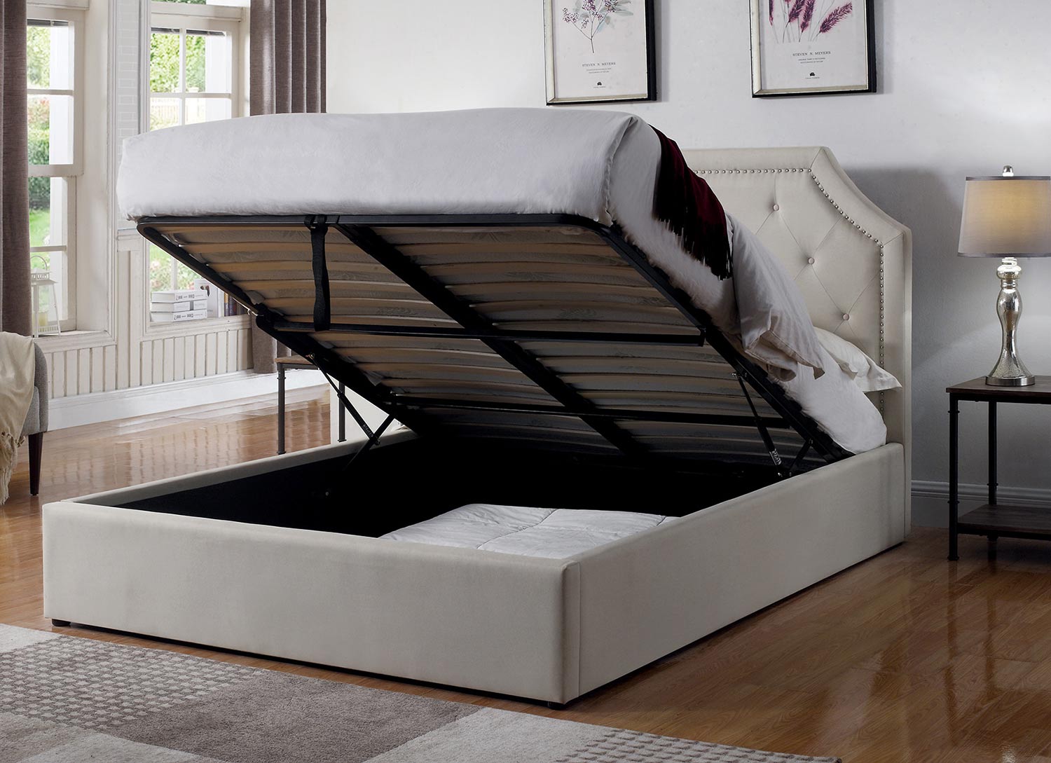 Coaster Hermosa Bed - Beige 301469-Bed at Homelement.com