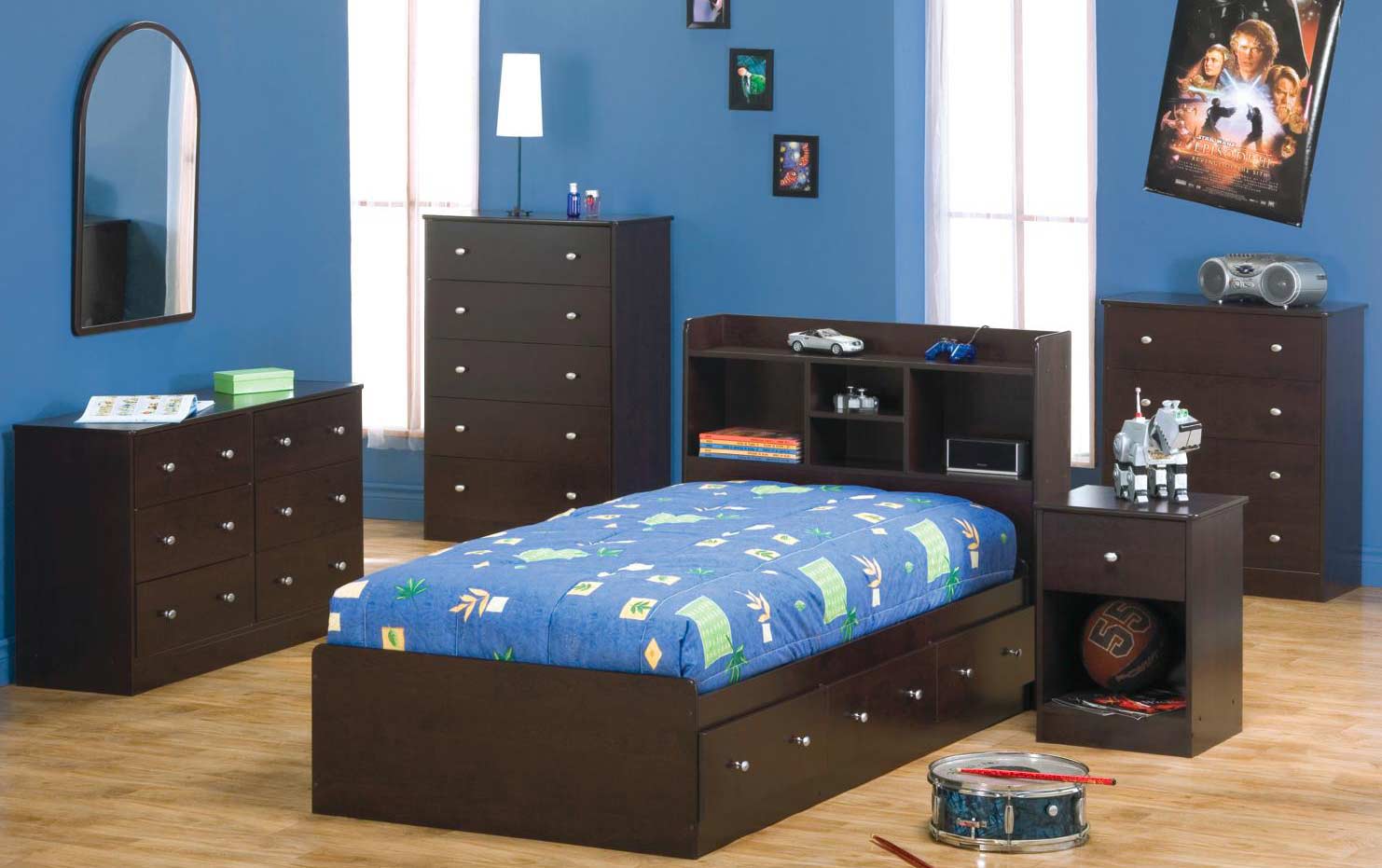 Coaster 400220 Cappuccino Mates Bed with 3 Drawers 400220 at Homelement.com