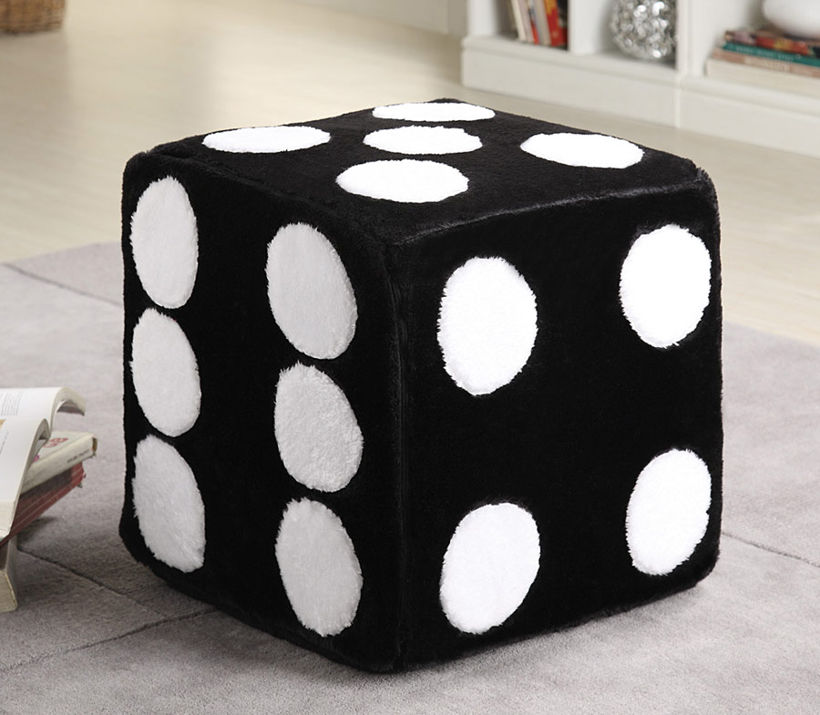 Coaster 50094X Dice Ottoman - Black 500941 at Homelement.com