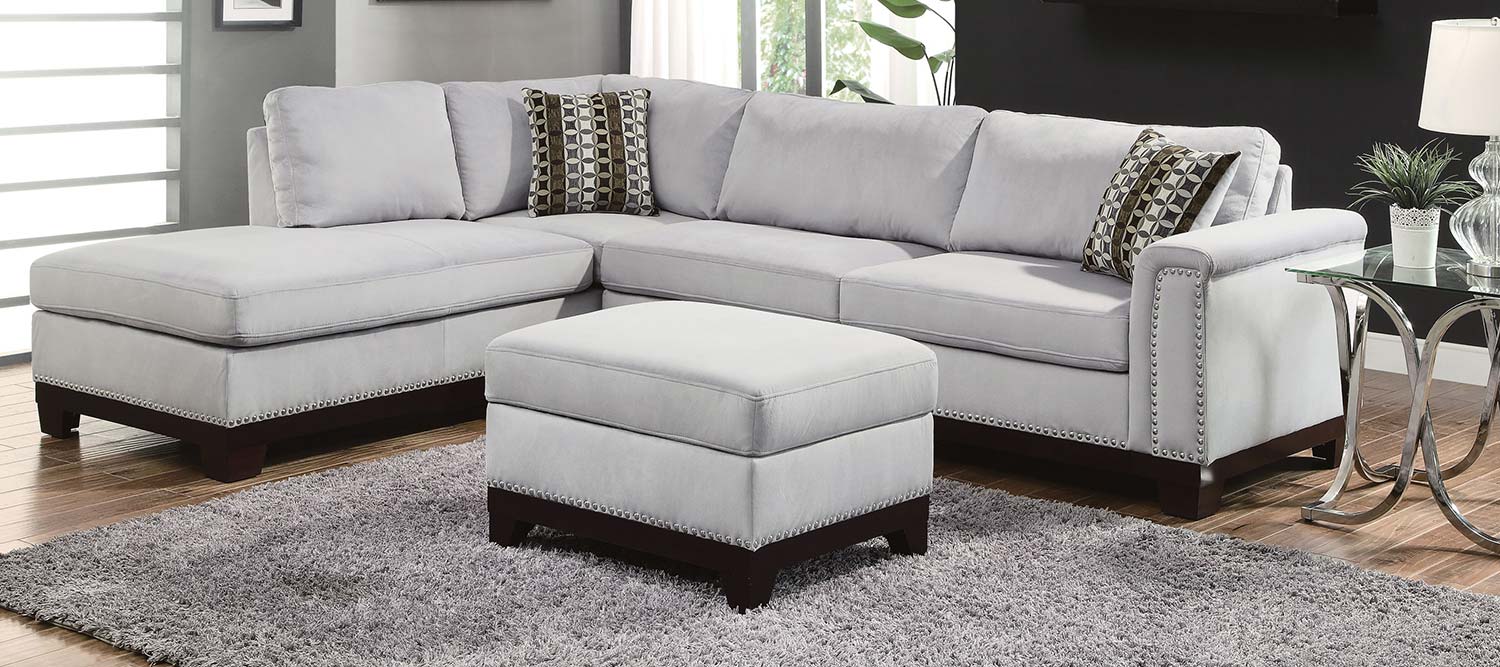 Coaster Mason Sectional Sofa Set - Blue Grey 50361-Sofa-BG-Set at ...