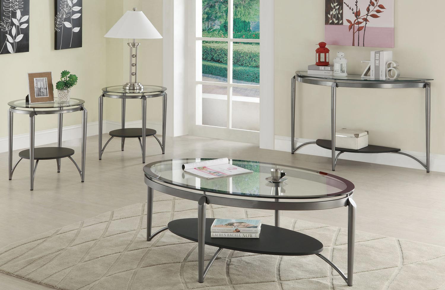 Coaster 700796 Coffee Table Set - Dark Grey 700796-700799 at Homelement.com