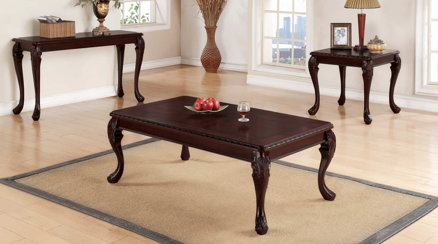 Coaster 703407 Occasional Set - Cappuccino 703407-OCC-SET at Homelement.com