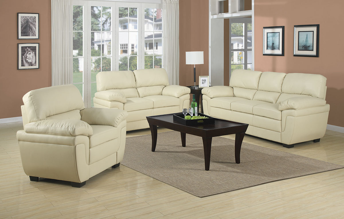 Coaster Fenmore Living Room Set - Cream Fenmore-LivSet-Cream at ...