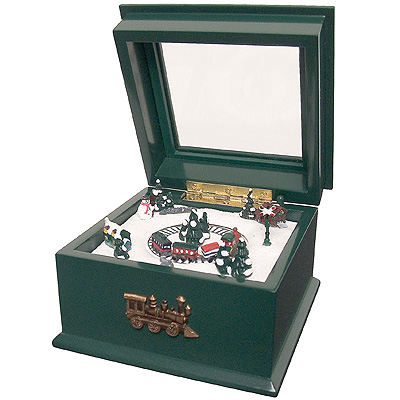 Crosley Mini Train Music Box-Evergreen BK323 at Homelement.com