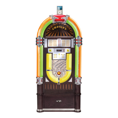 Crosley Full Size 10 CD Jukebox with iPod Dock and Stand CR1201A-CH at ...