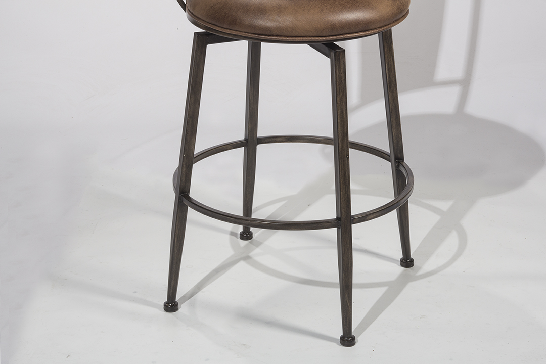 Hillsdale Danforth Commercial Grade Metal Counter Height Swivel Stool ...