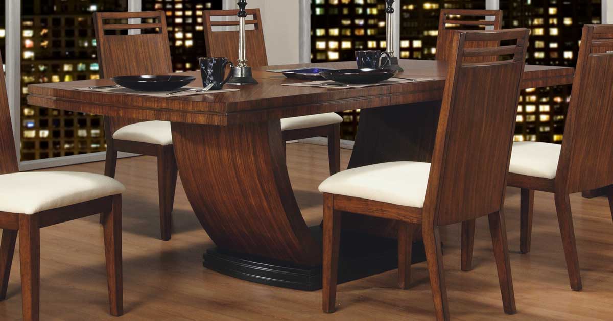 Homelegance Zebrano Pedestal Dining Table 1369 84 At Homelement Homelegance Zebrano Pedestal Dining Table 1369 84 At Homelement