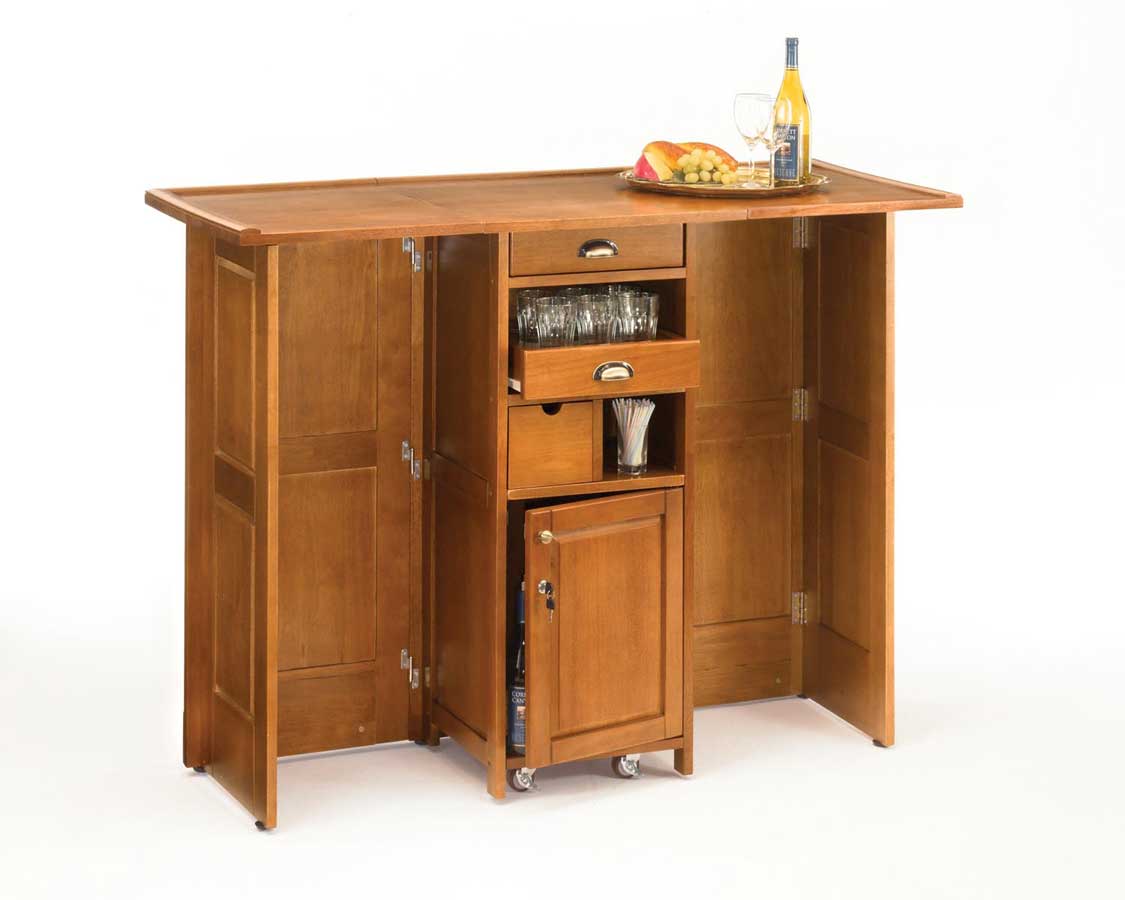 Home Styles Swing Open Folding Bar - Cottage Oak 88-5697-99 at ...