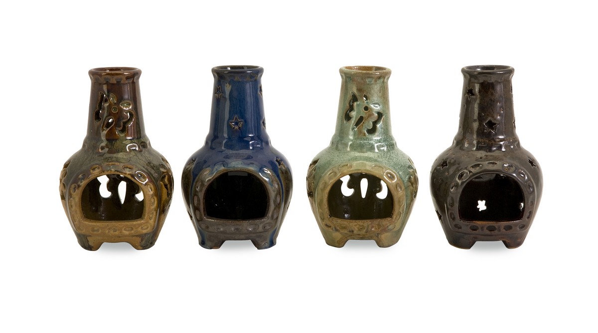IMAX Mini Chiminea Candle Holders - Set of 4 IM-11188-4 at Homelement.com