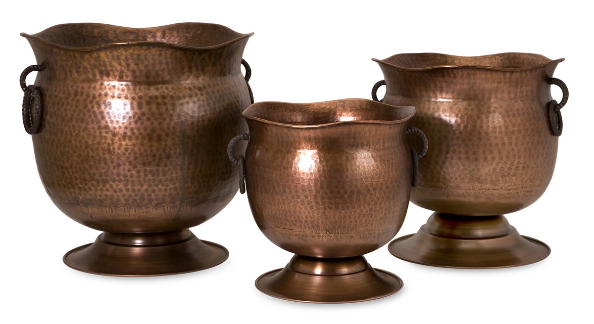 IMAX Old World Planters - Set of 3 IM-60669-3 at Homelement.com