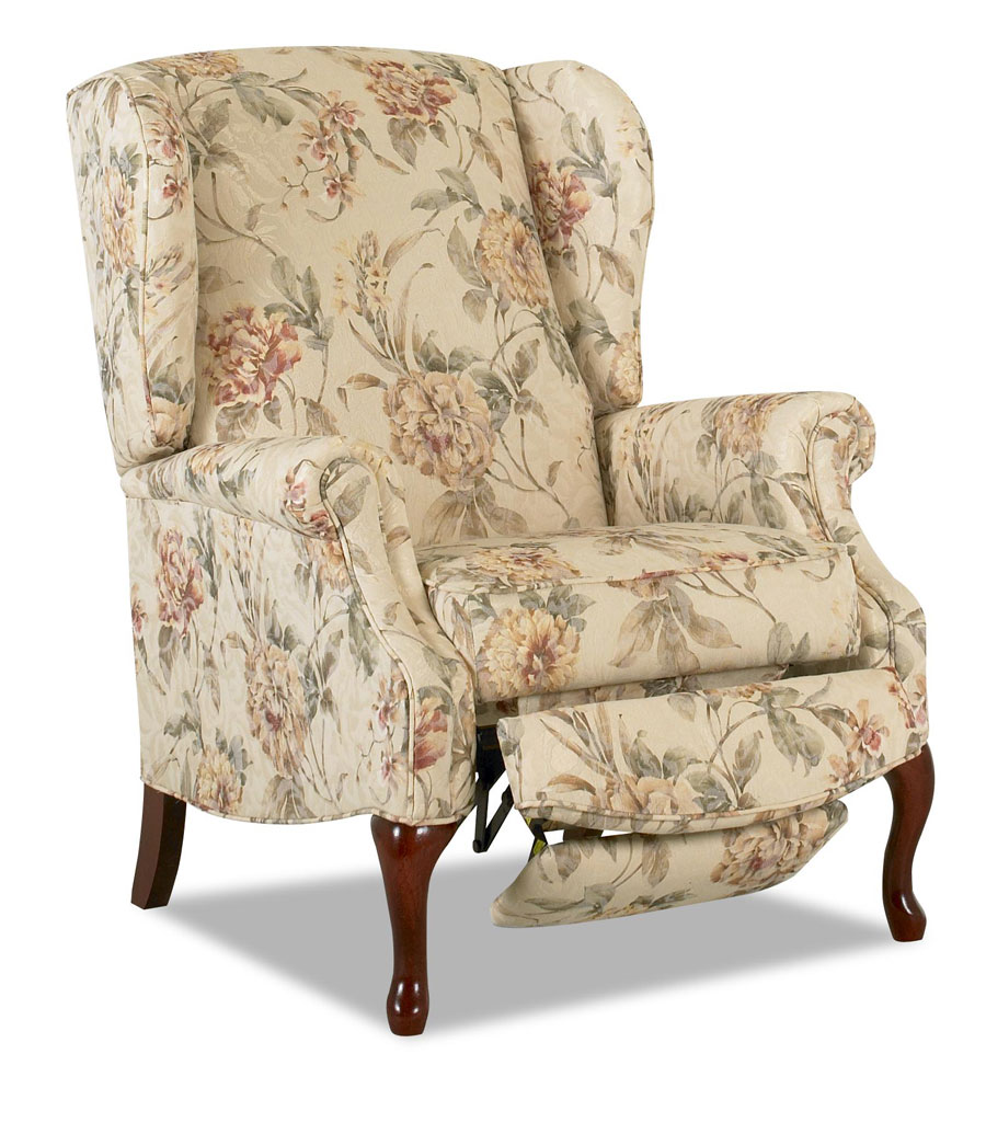 Klaussner Mahogany High Leg Reclining Chair KL-75008HLRCPRIVVINT at ...
