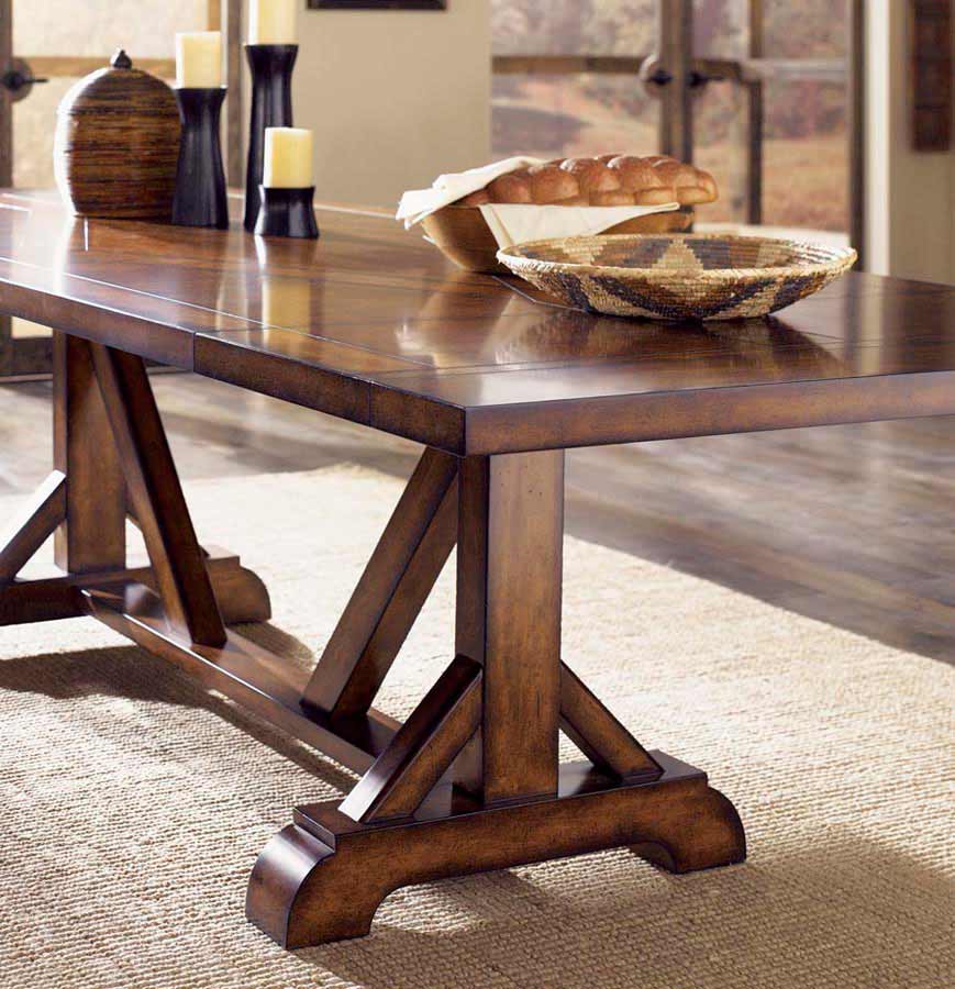 Legacy Classic Larkspur Rectangular Trestle Table 931-622 at Homelement.com