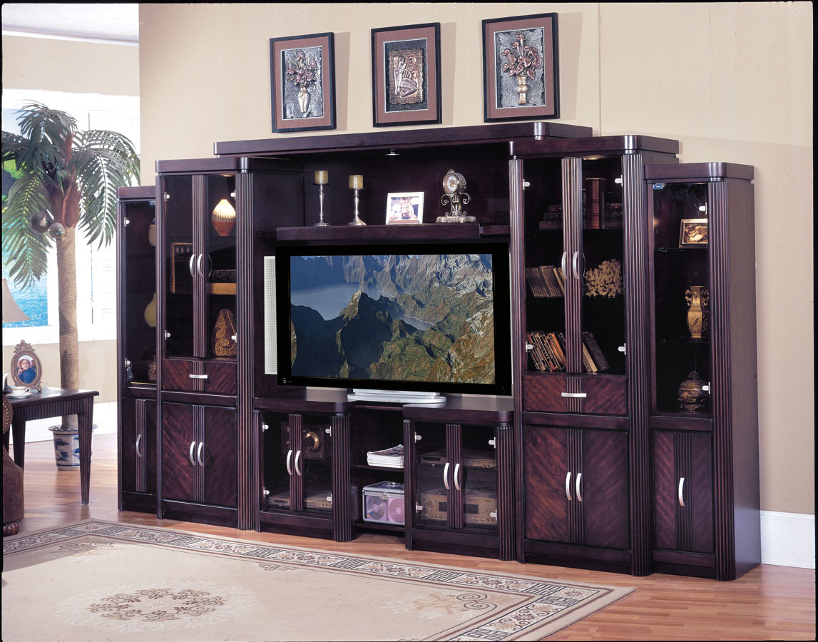 Parker House Manhattan 6 pc Entertainment Center MAN100-6C at ...