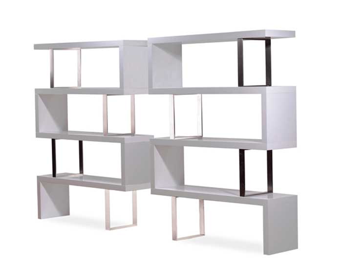 modloft Pearl Bookcase - White Lacquer - Modloft MOD-MD105-LAQ at ...