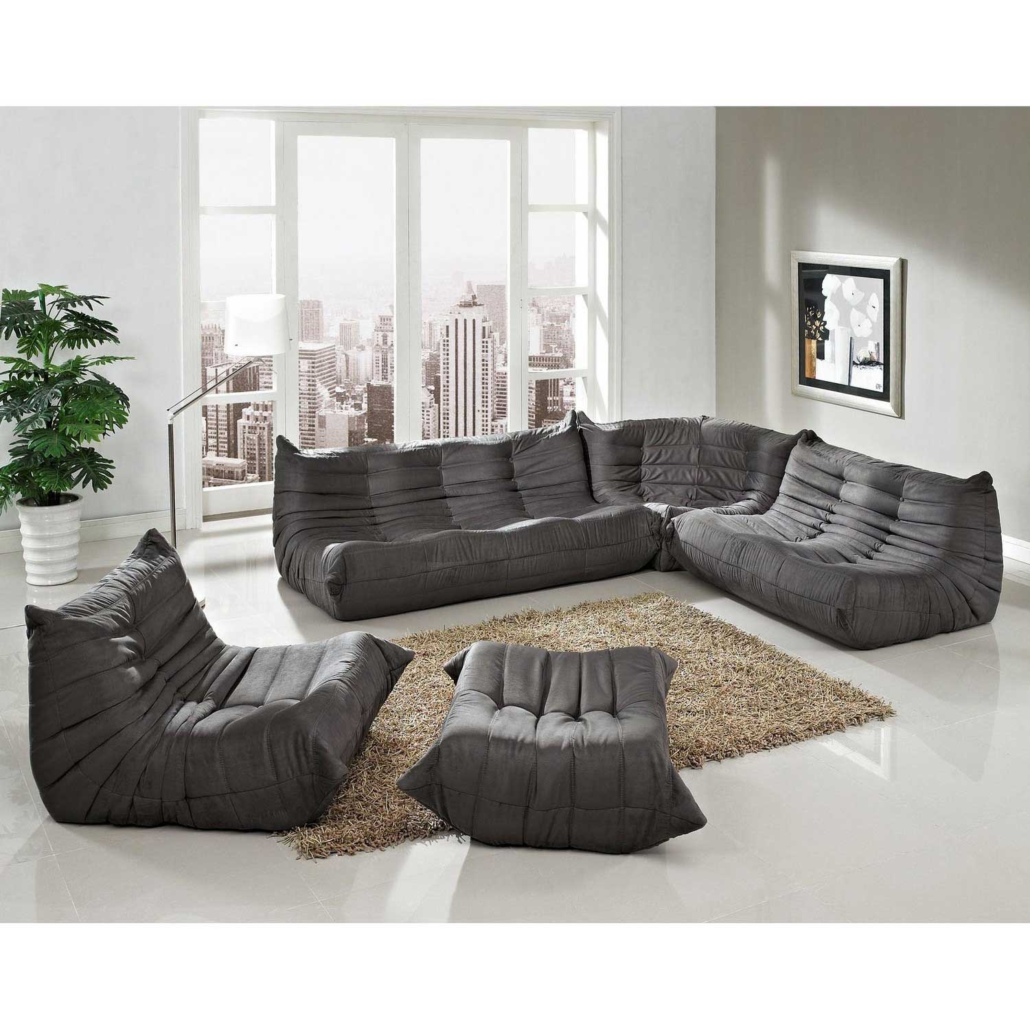 Modway Waverunner Sectional Sofa - Light Gray MW-EEI-558-LGR at ...