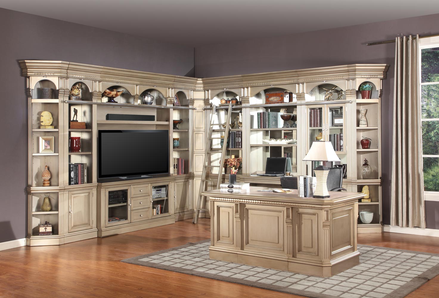 Parker House Allure Full Wall Library Bookcase Set 3 PH-ALL-SET-L at ...