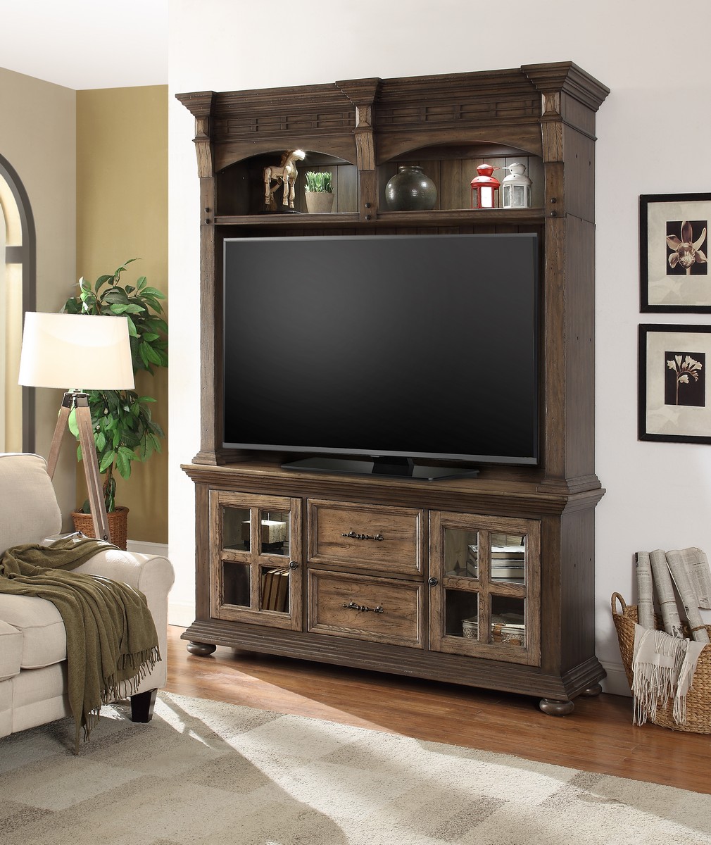 Parker House Laredo 2-Pc Ent Console and Hutch - Vintage Hickory PH-LAR ...