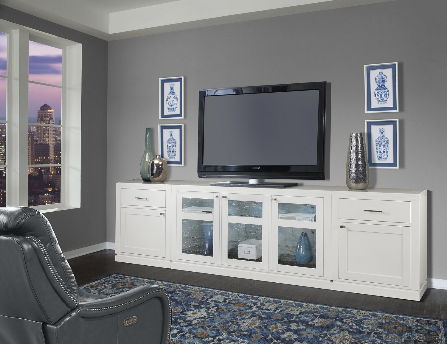 Parker House Skyline 65-inch Console with Pier Cabinets Bases-Pair ...