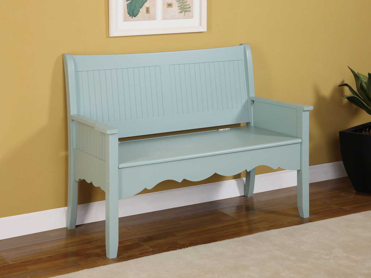Powell Color Story Teal Storage Bench PW-287-261 at Homelement.com