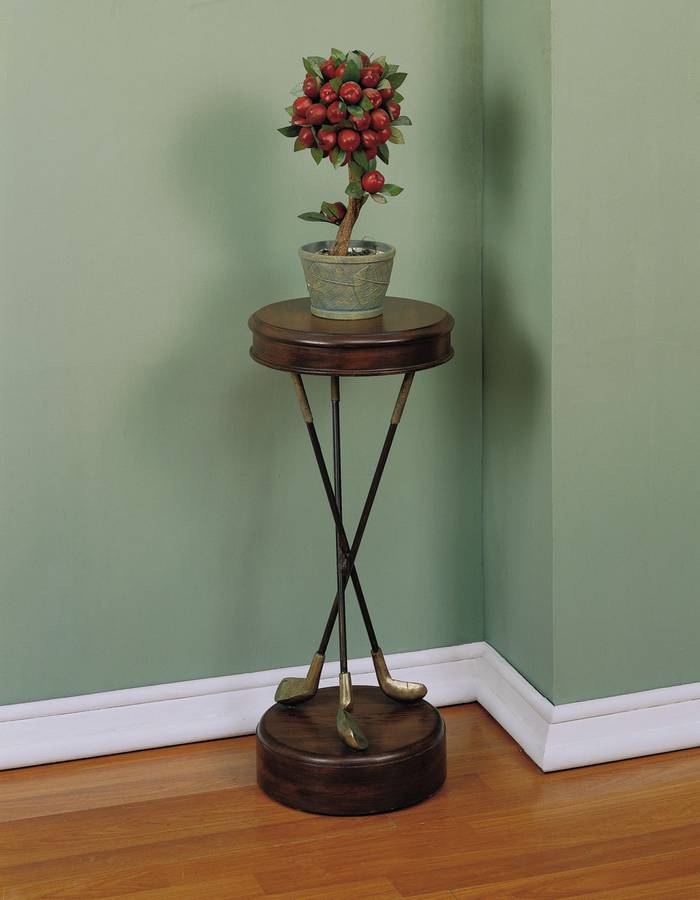 Powell Masterpiece Warm Pecan Golf Accent Table PW-388-267 at ...