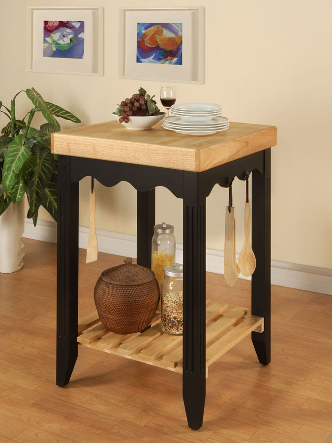 Powell Color Story Pure Black Kitchen Island PW-502-478 at Homelement.com