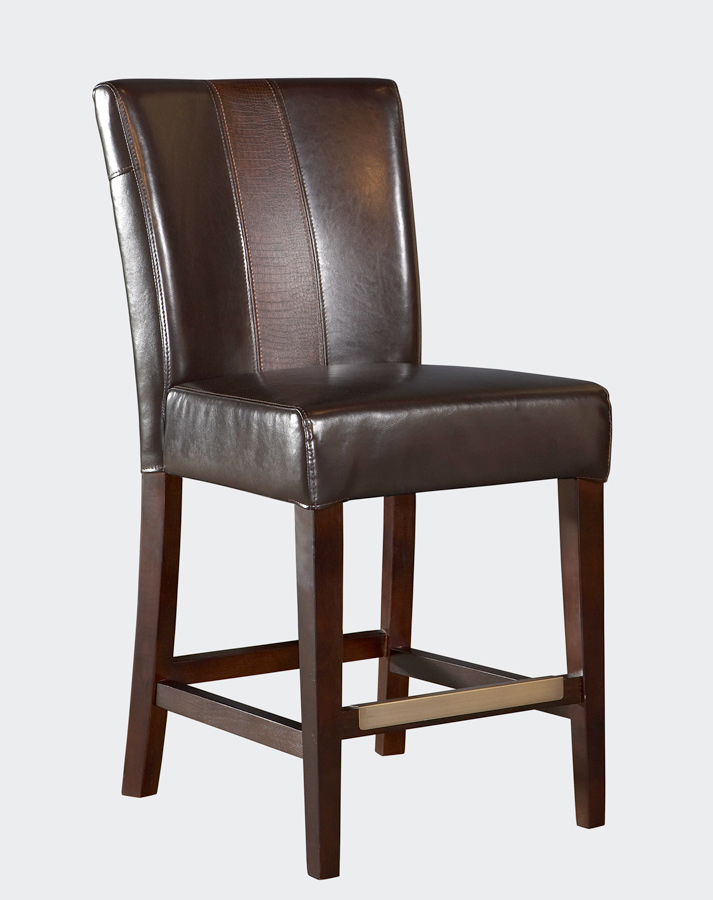 Powell Brown Faux Leather Parsons Counter Stool PW-502-726 at ...