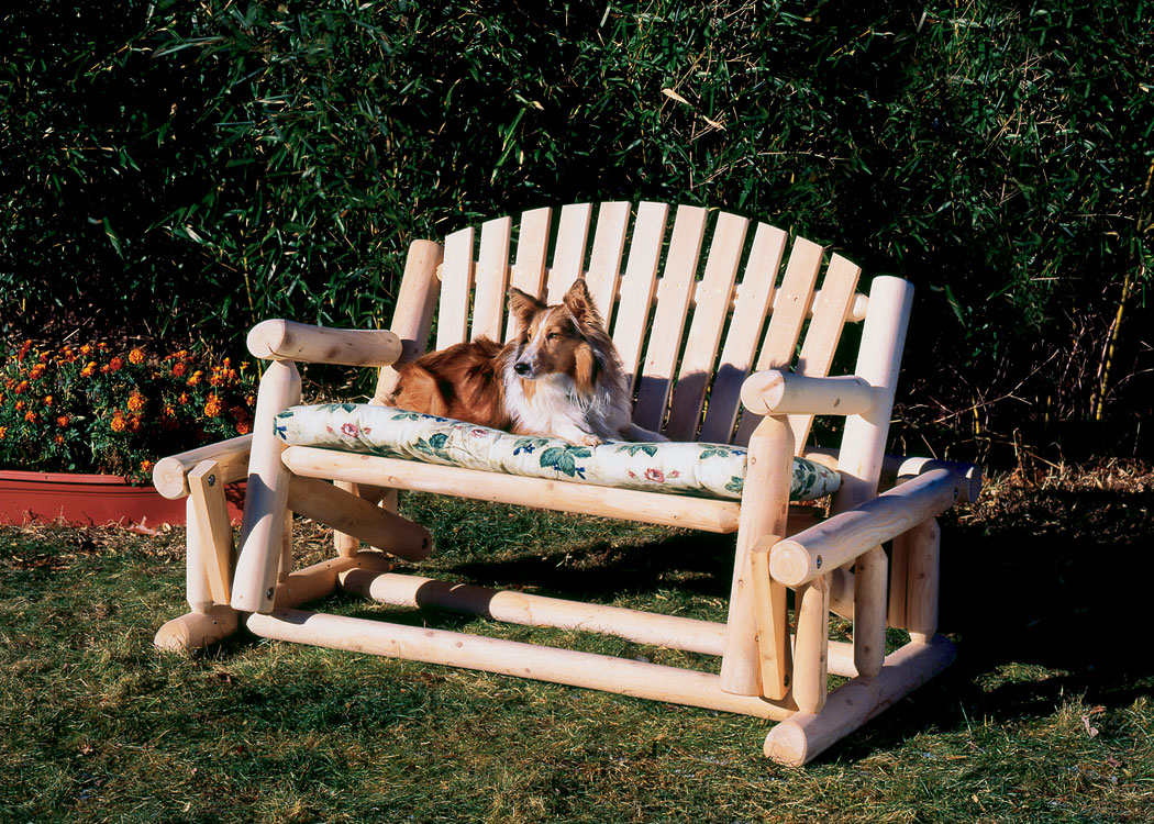 Rustic Cedar Cedar Looks Log Glider RC-16 at Homelement.com