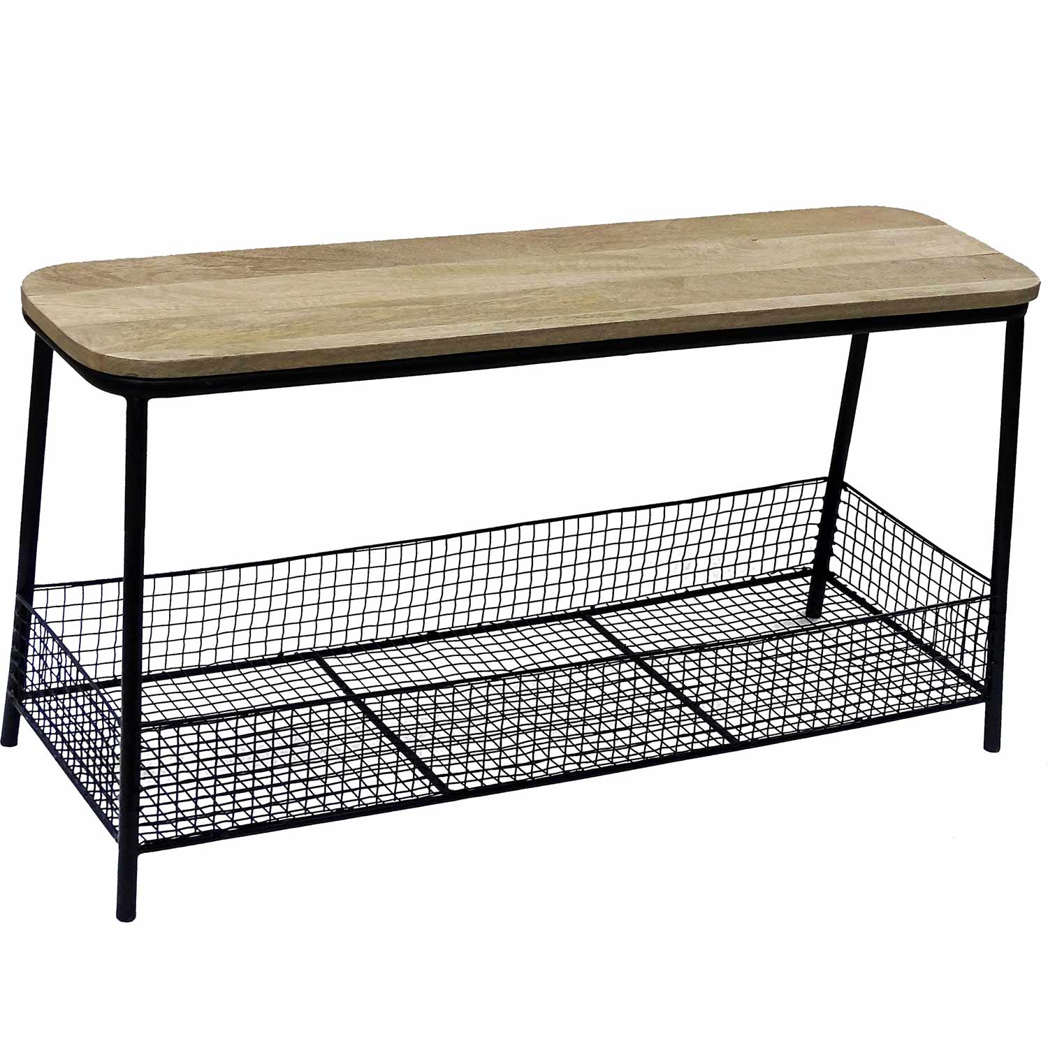 Ren-Wil Brona Console Table - Black Metal/Natural Wood RW-TA342 at ...