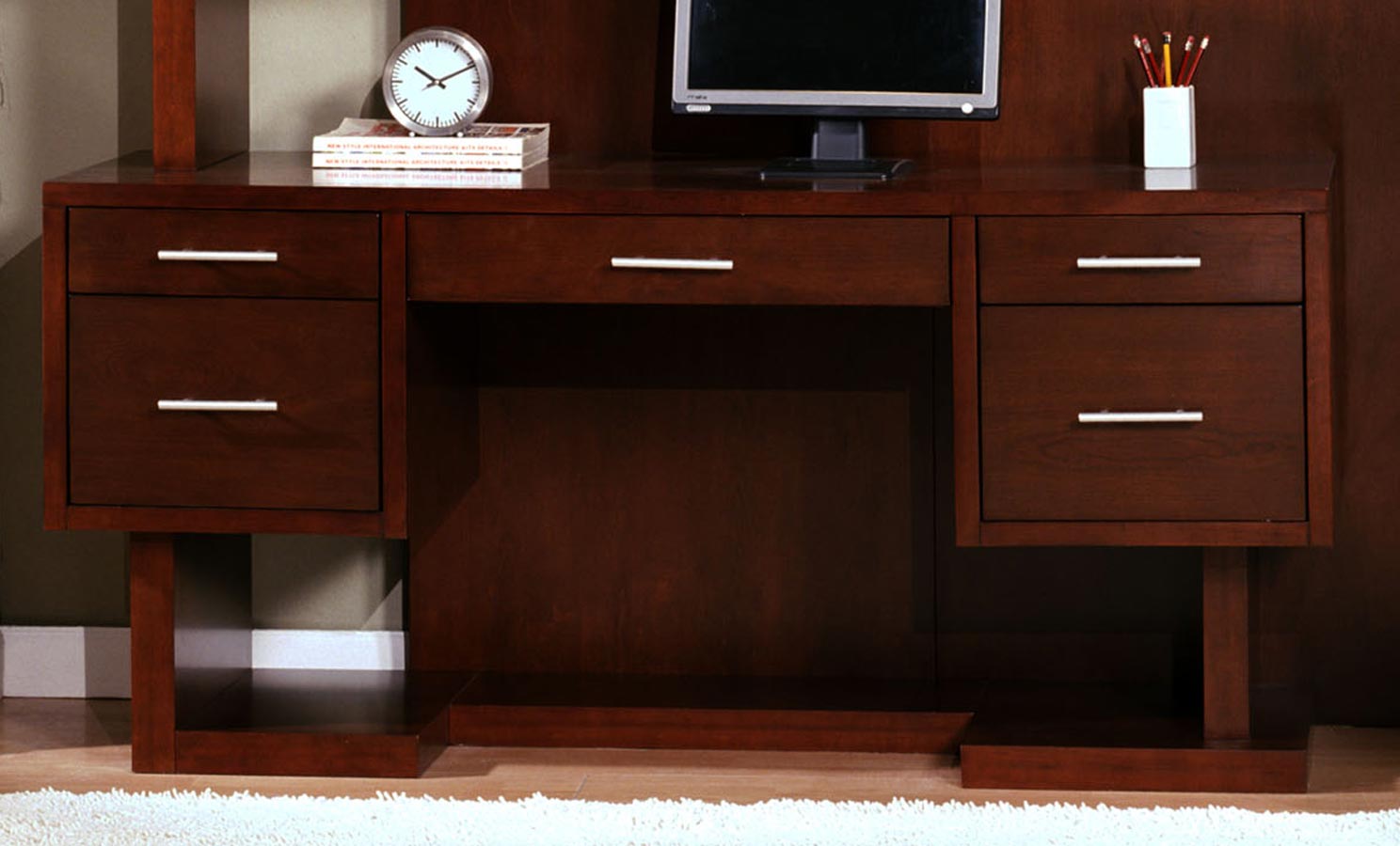 Signature Home Contempo Wall Desk - Espresso 350-415 at Homelement.com