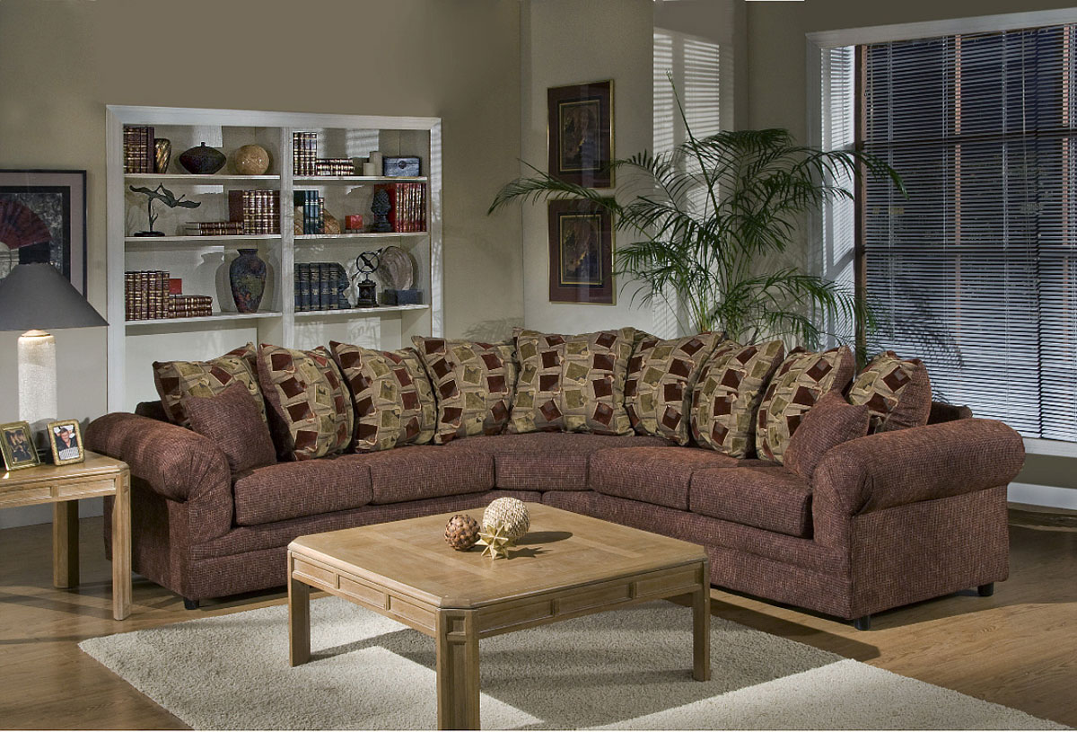 Triad Upholstery 2951 Series Daquiri Russet Sectional Sofa 2951-SEC-DR ...