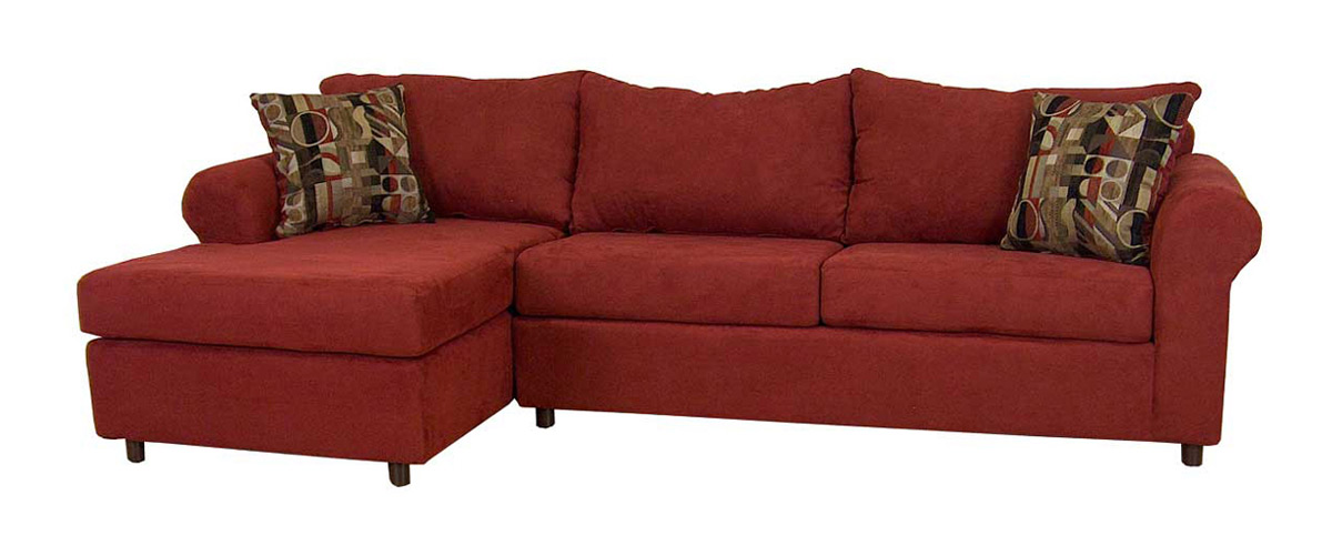 Triad Upholstery 300 Series Bulldozer Burgundy Sectional Sofa 300-SEC ...