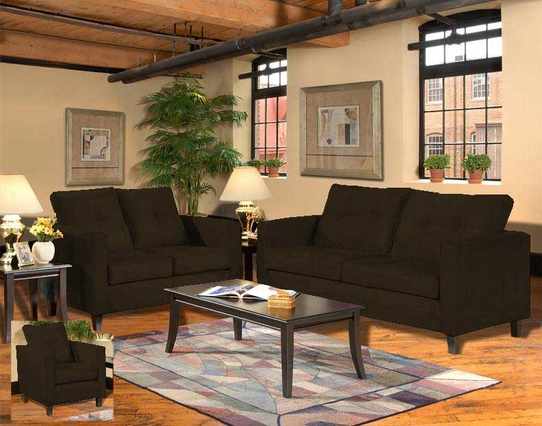 Triad Upholstery Heather Sofa Set - Bulldozer - Java 5900-BJ-SET at ...