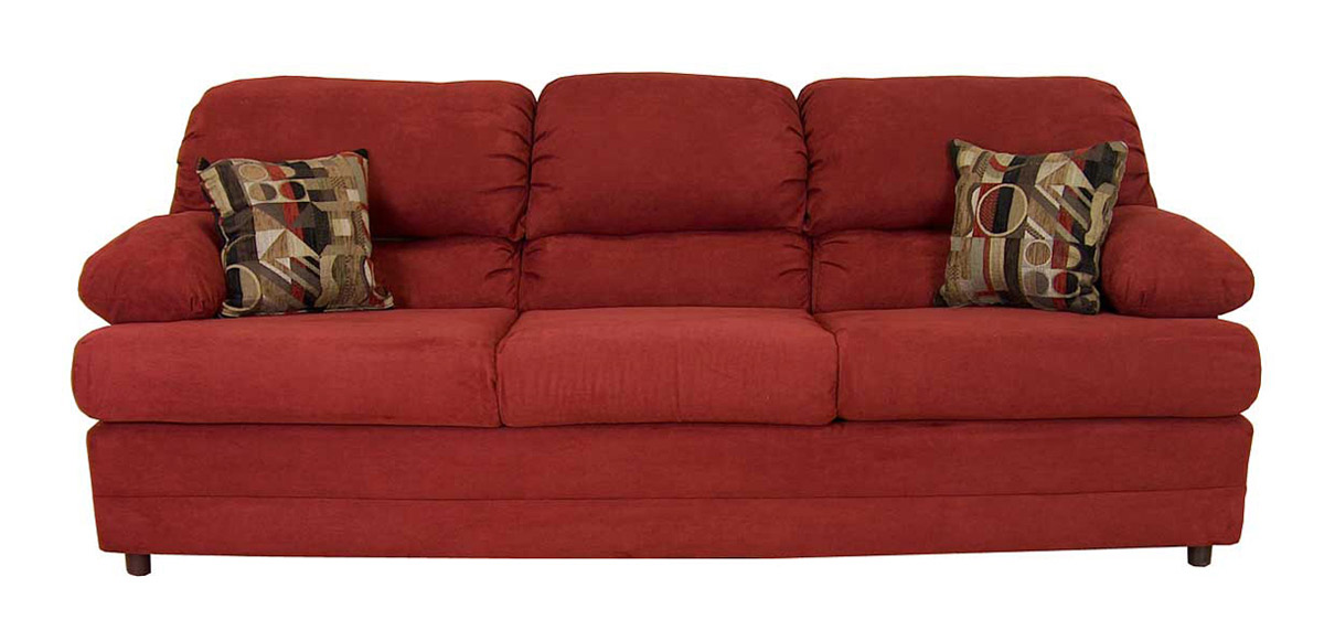Triad Upholstery Clara Sofa Set - Bulldozer Burgundy 6525-SLC-BBG-Set ...