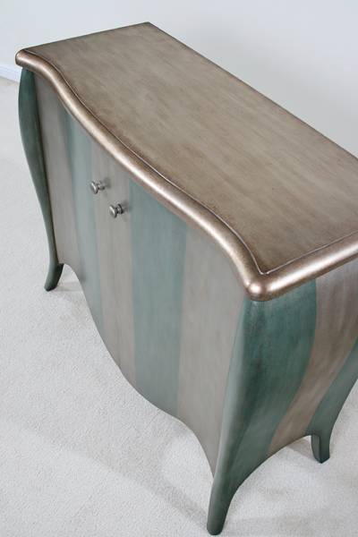 Ultimate Accents Contempo Stripe Metallic Console 69321CO at Homelement.com