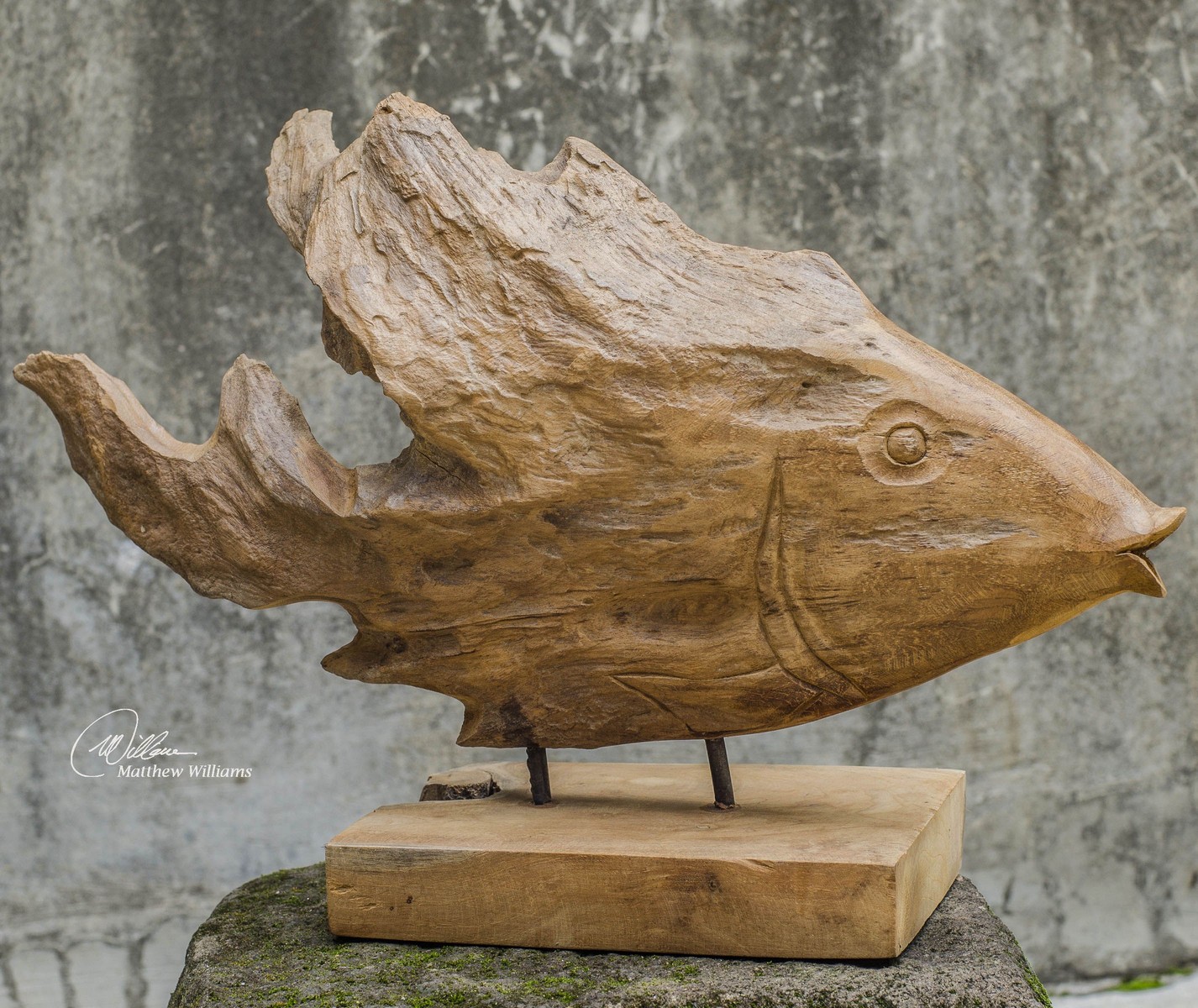 Uttermost Teak Fish Sculpture UTTERMOST-17084 at Homelement.com